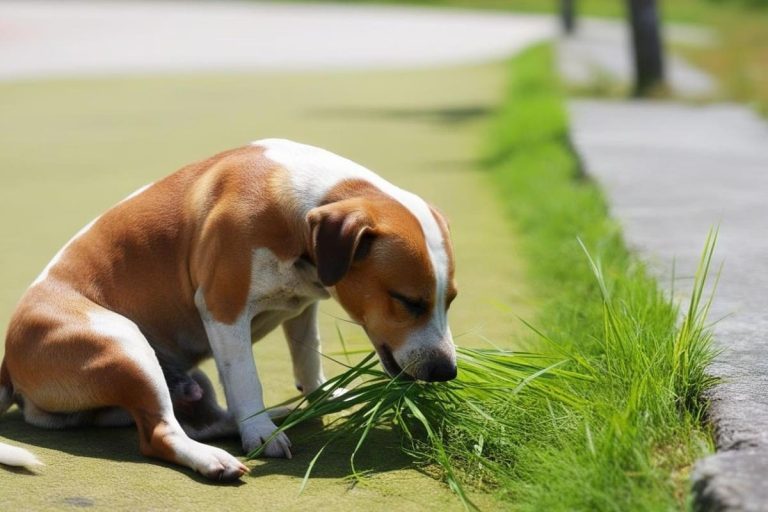 Chien Qui Mange De Lherbe Subitement